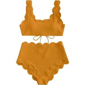 Zaful | Swim | Ladies Solid Two Piece High Waist Bikini Set Sexy ...